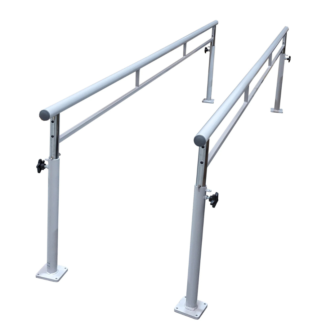 AusCo Fixed Base Metal Parallel Walking Bars | Manual Height Adjustable ...