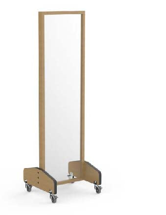 Therakit Posture Mirror Timber Frame on Castors – Rehab Technology